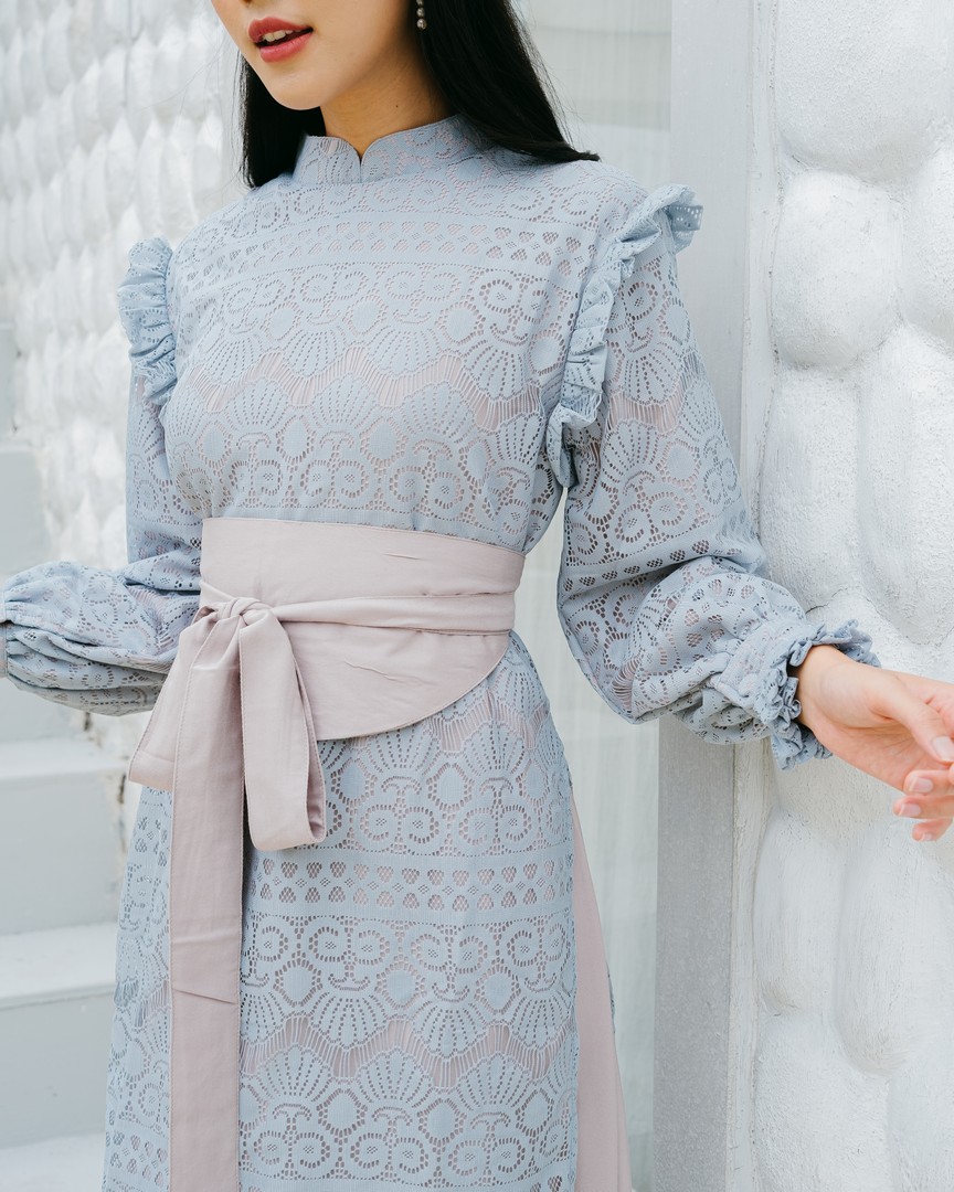 Kanisya Maxi Dress Blue - RUBYLICIOUS