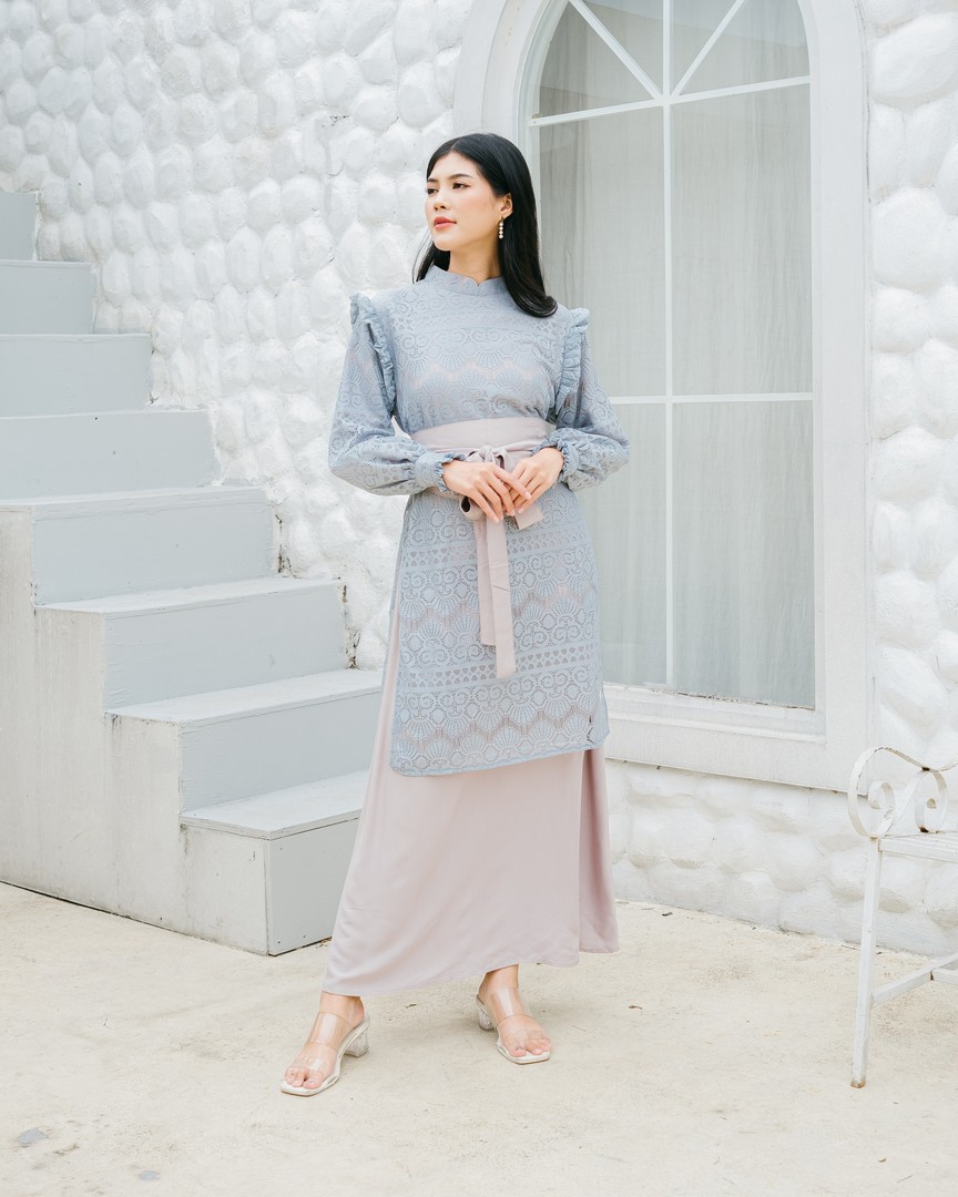 Kanisya Maxi Dress Blue - RUBYLICIOUS