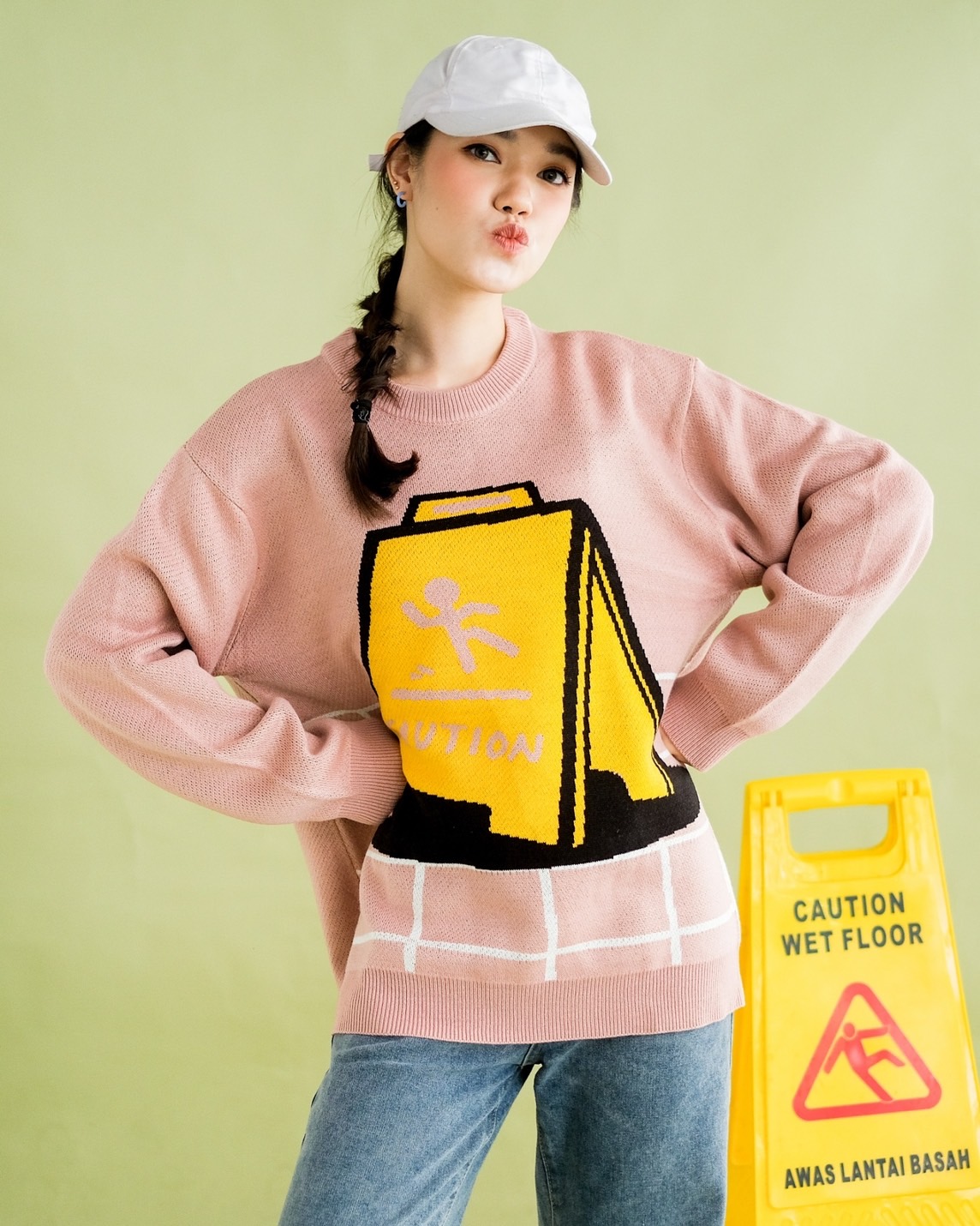 Banana Sweater Pink - RUBYLICIOUS