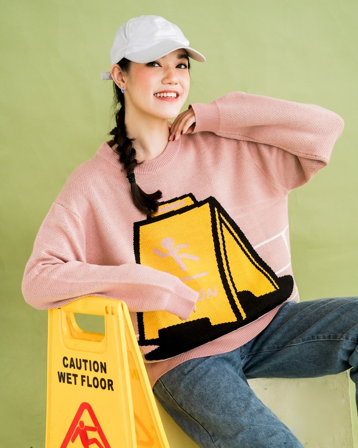 Banana Sweater Pink - RUBYLICIOUS