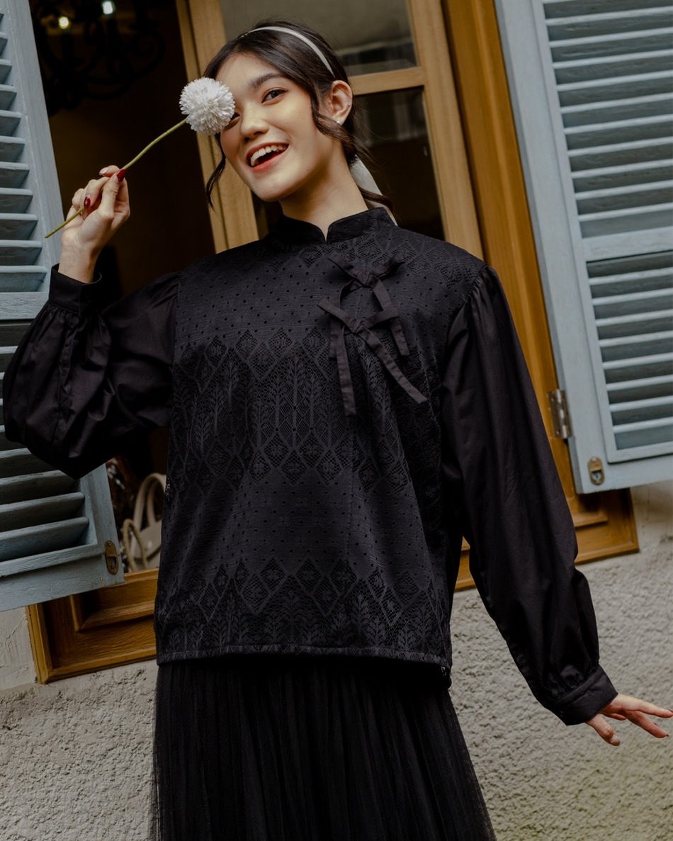 Belova Blouse Black - RUBYLICIOUS