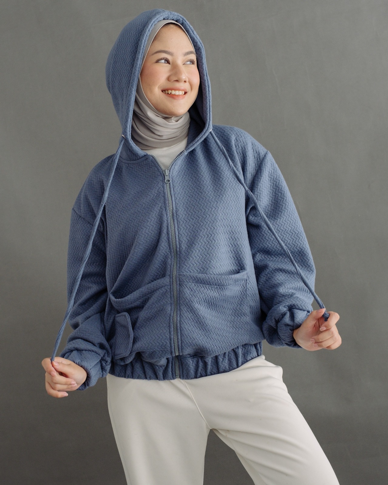 Dhira Jacket Blue Denim - RUBYLICIOUS