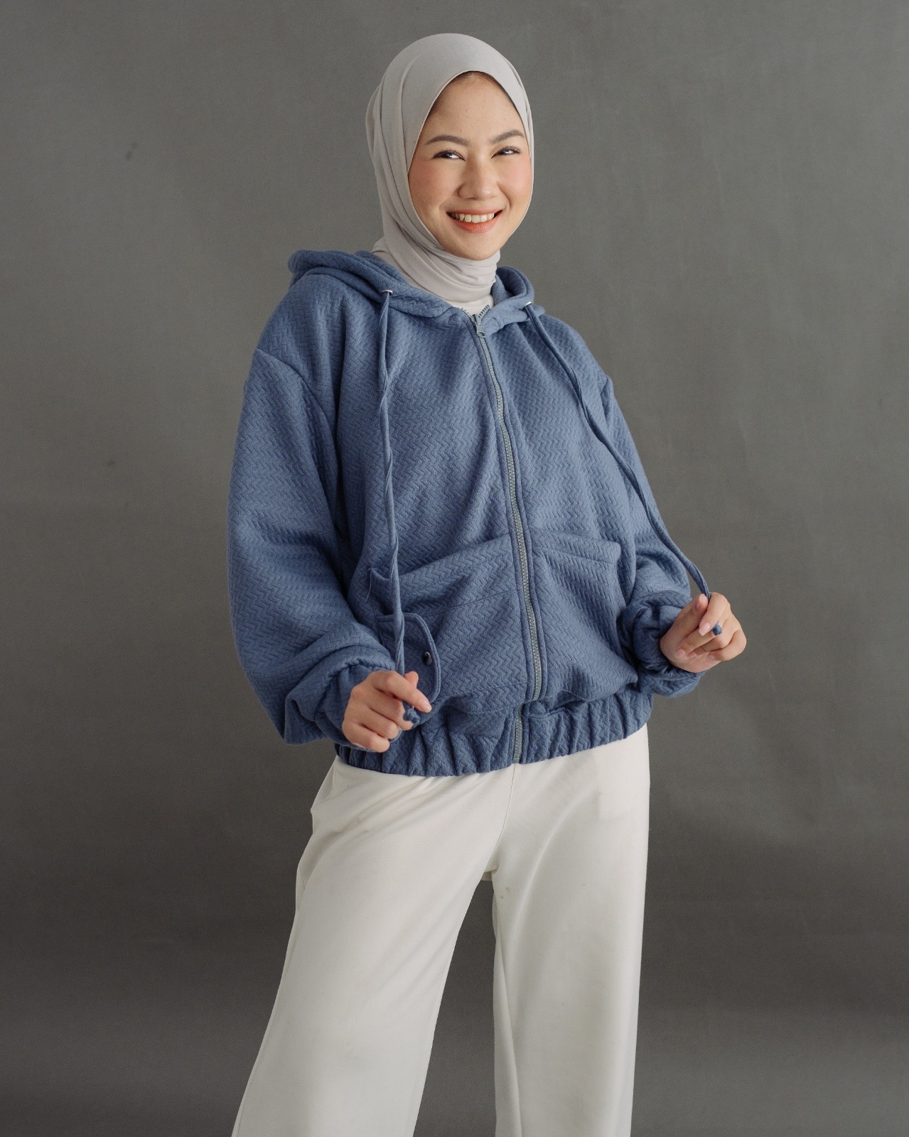 Dhira Jacket Blue Denim - RUBYLICIOUS