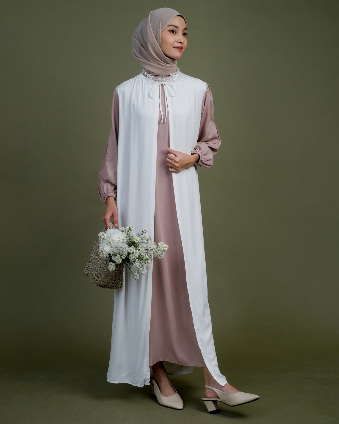 Elodhia Maxi Dress Khaki - RUBYLICIOUS