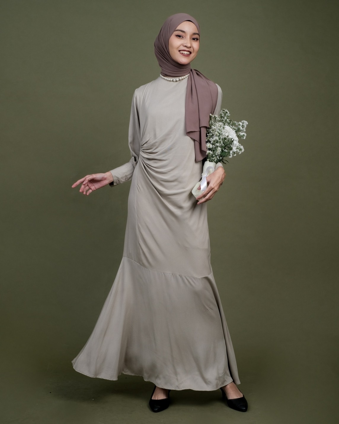 Ghedalia Maxi Dress Grey - RUBYLICIOUS