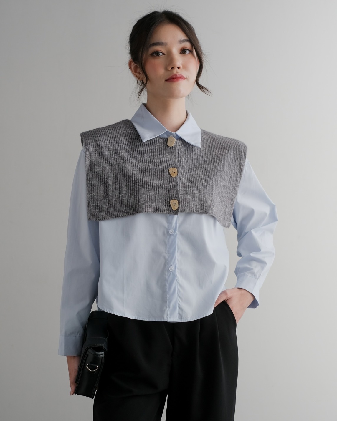 Hazima Set Kode 159 Blue-Grey - RUBYLICIOUS