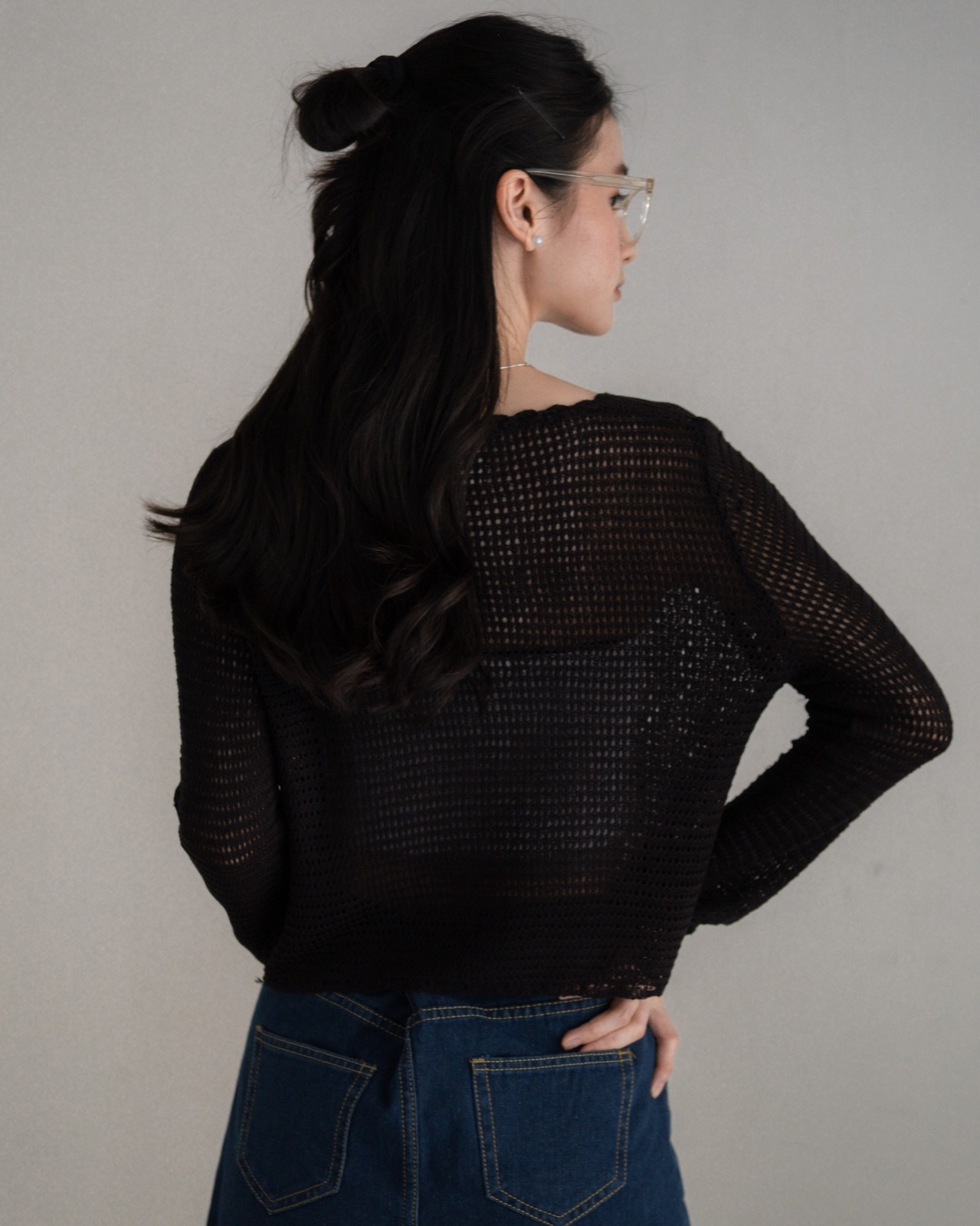 Jamiele Cardigan Kode 8826 Black - RUBYLICIOUS