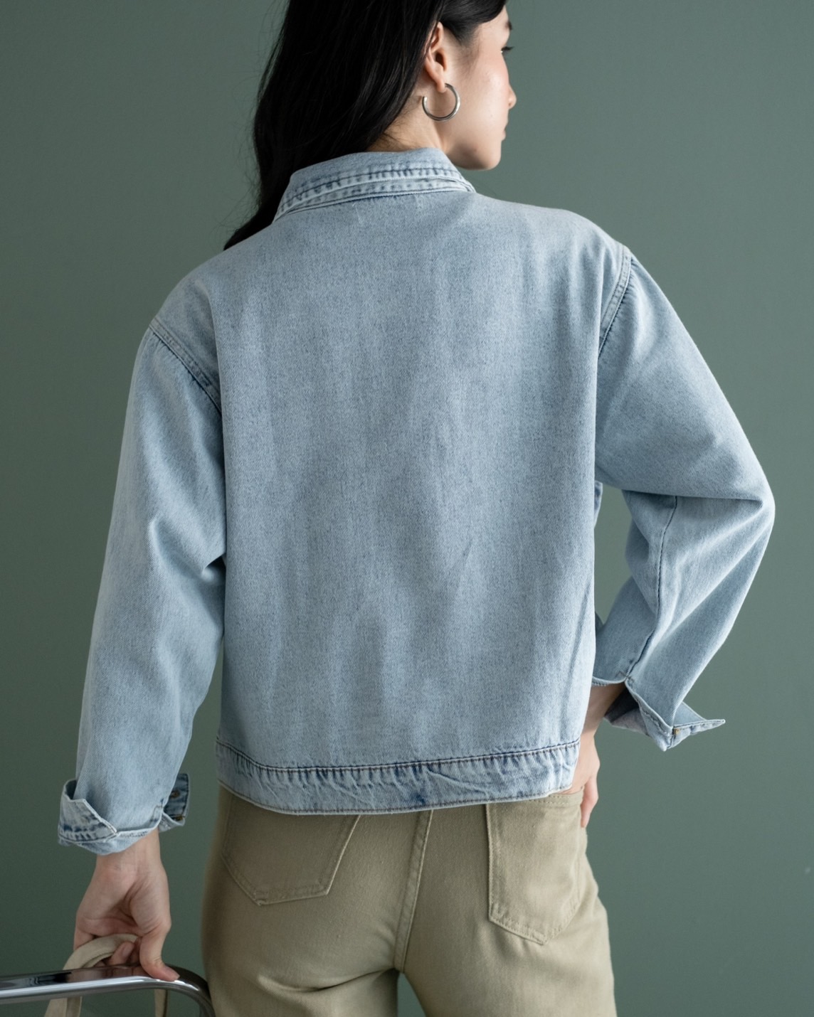 Oriza Denim Jacket Kode Pq1036 Light Blue - RUBYLICIOUS