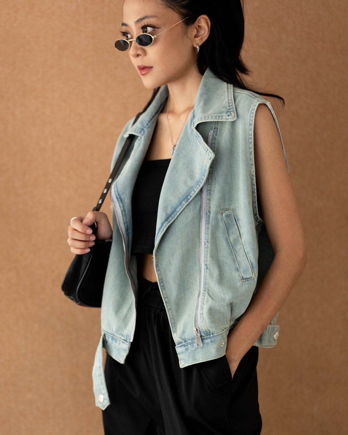 Quene Denim Vest Kode 159A Acid - RUBYLICIOUS