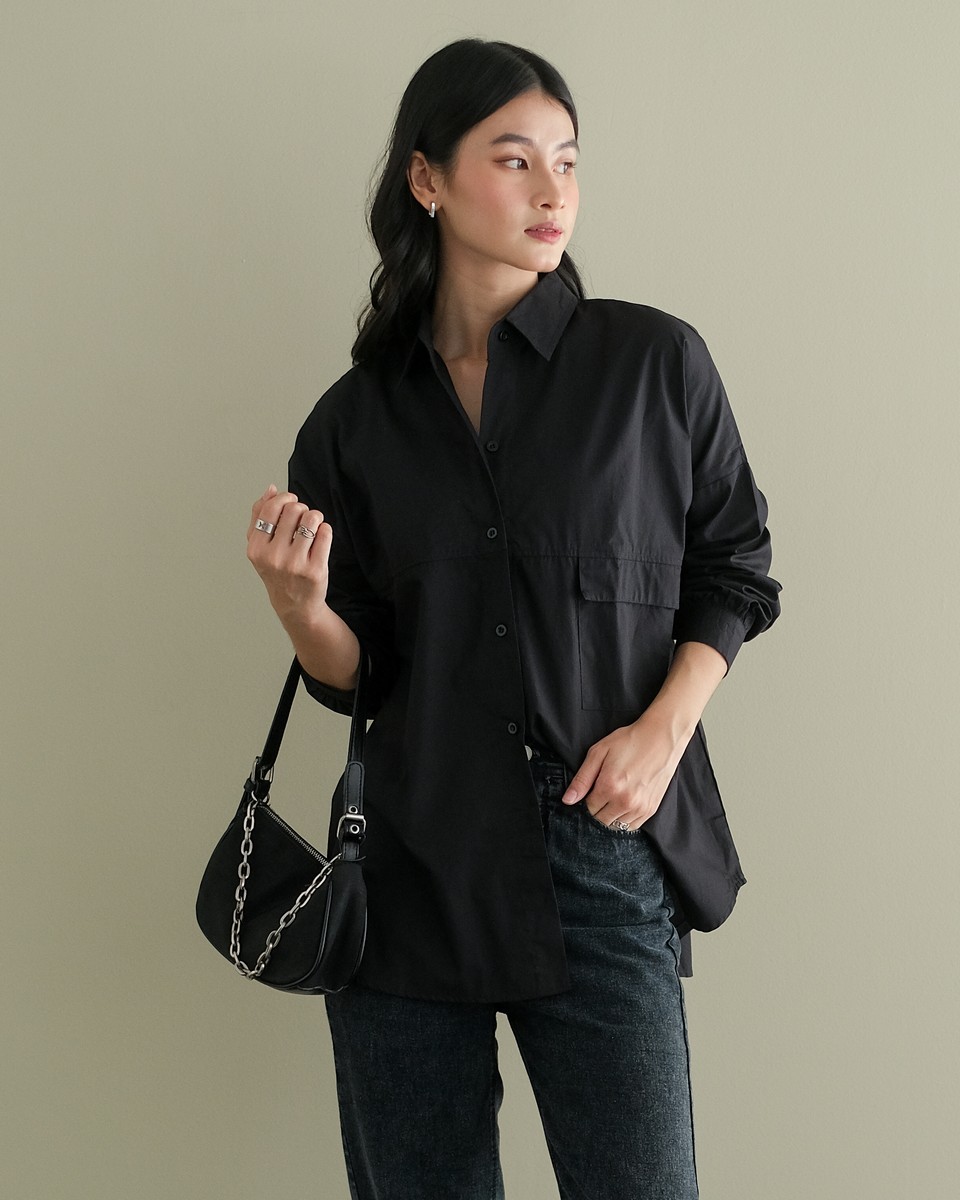 Kumi Shirt Kode 80190 Black - RUBYLICIOUS