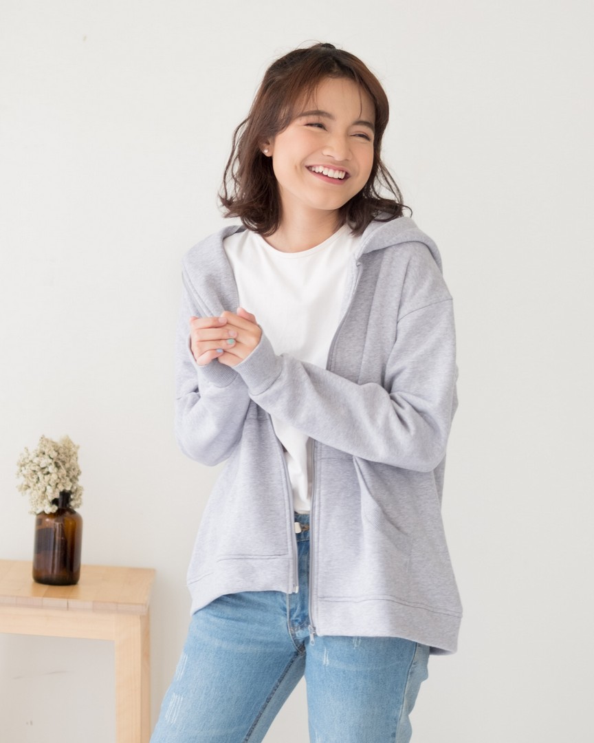 Reabetsoe Hooded Jacket Grey - RUBYLICIOUS