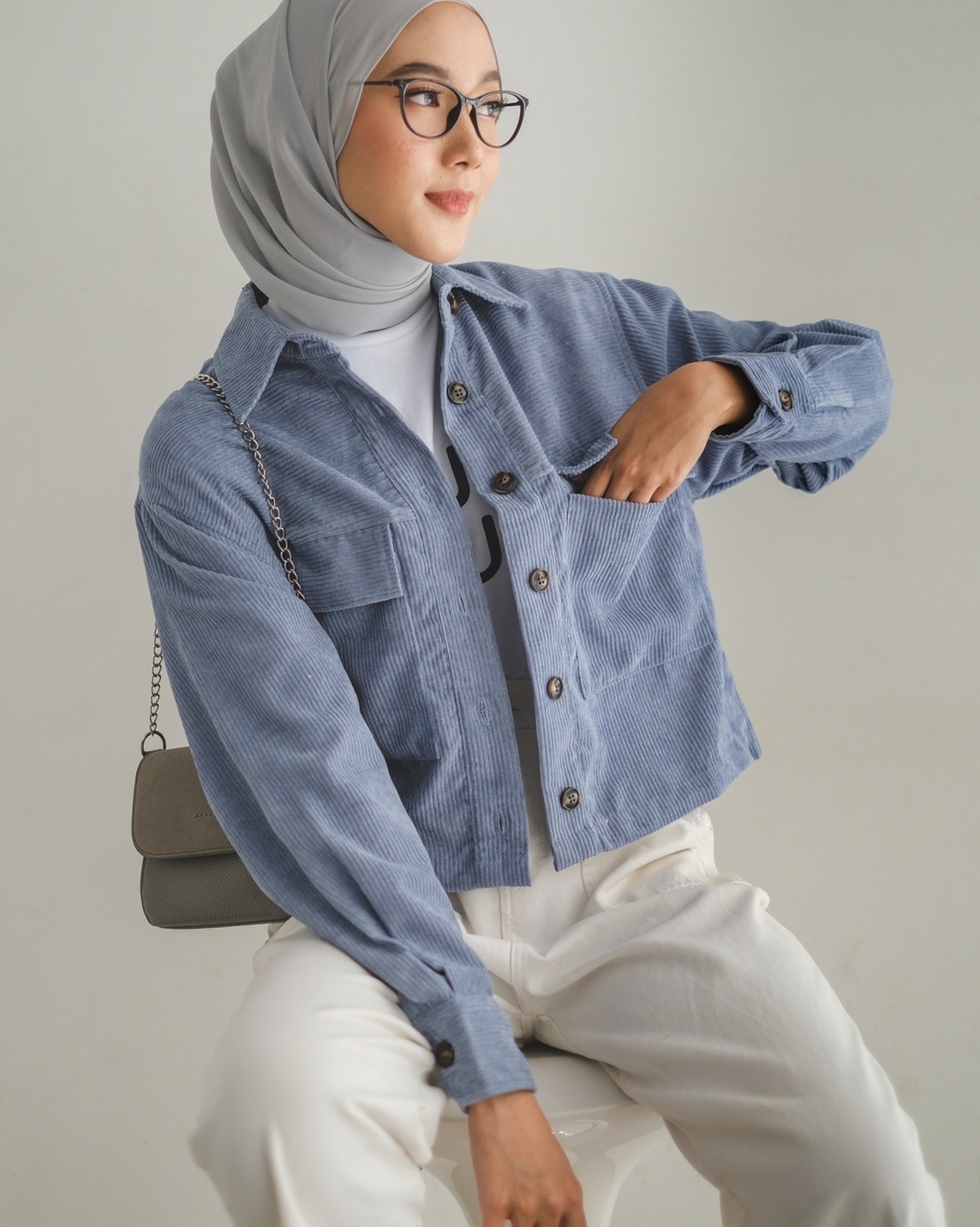 Shella Outer Kode N606 Blue - RUBYLICIOUS